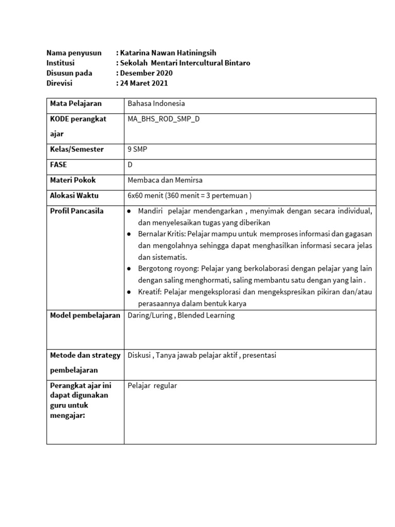 Modul Membaca Dan Memirsa 9 | PDF | Karier & Perkembangan