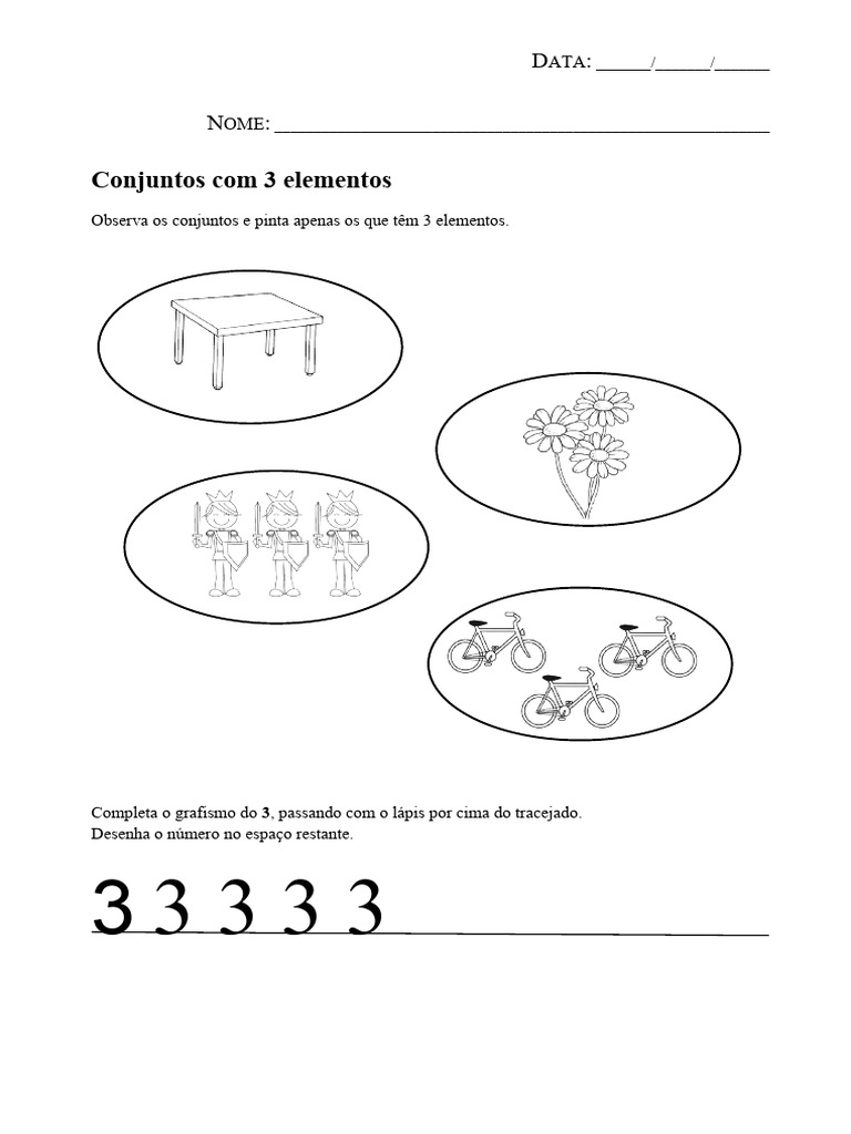 Conjuntos Com 3 Elementos | PDF