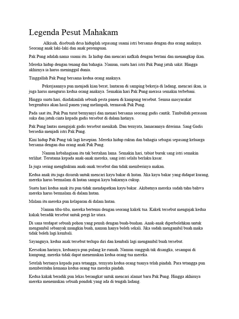 Legenda Pesut Mahakam | PDF
