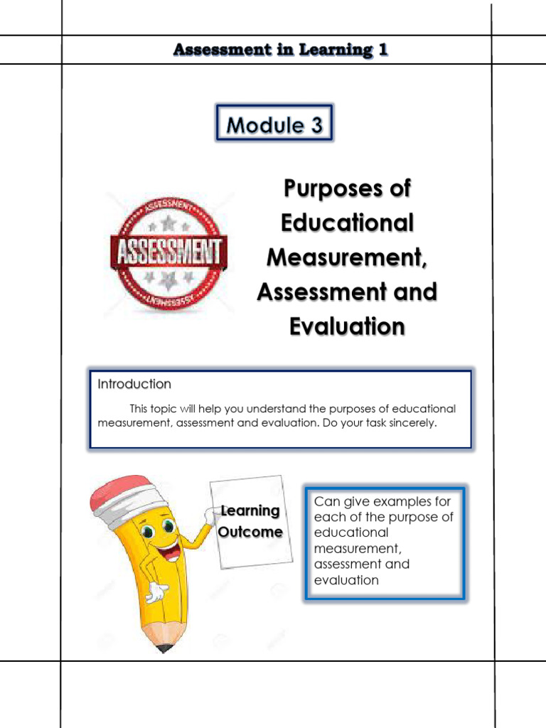 Module 3 | PDF | Educational Assessment | Evaluation