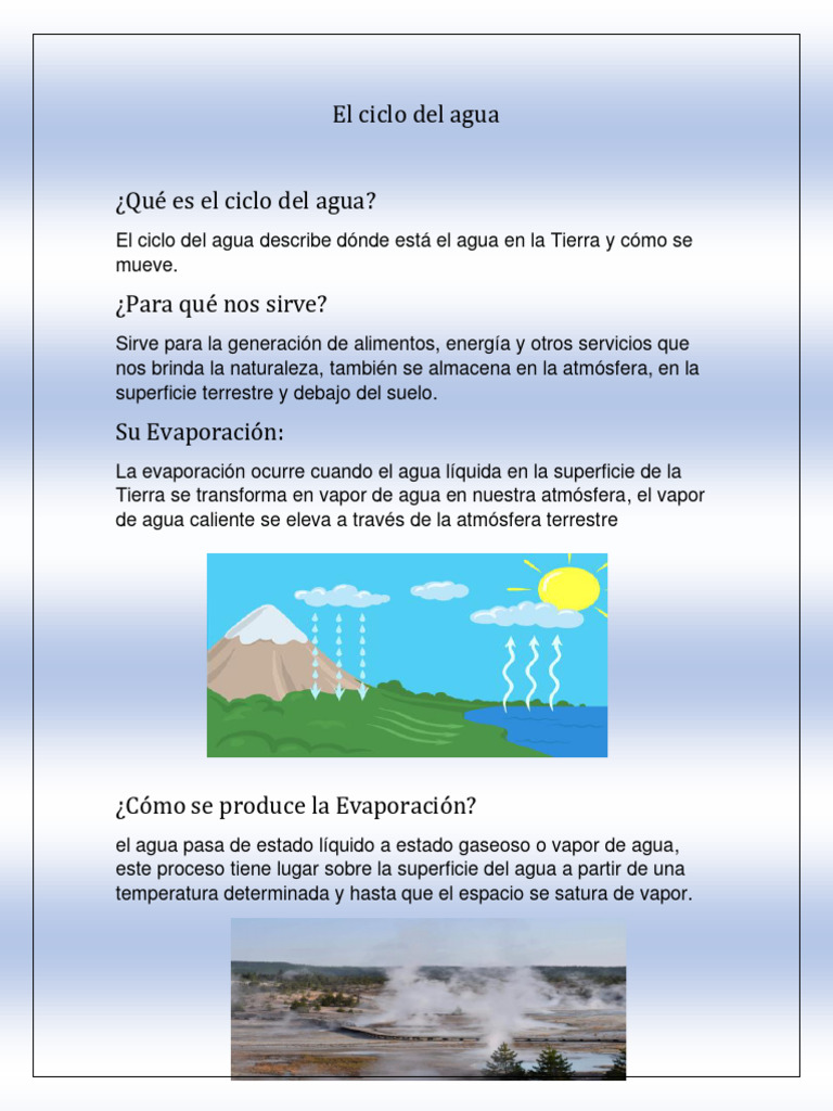 El Ciclo Del Agua-1 | PDF