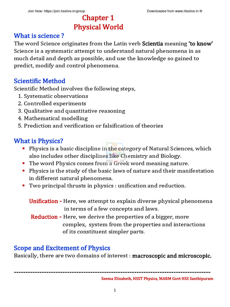 Hsslive Xi Physics Notes Seema Elizabeth | PDF | Physics | Euclidean Vector Hsslive Xi Physics Notes Seema Elizabeth | PDF | Physics | Euclidean Vector