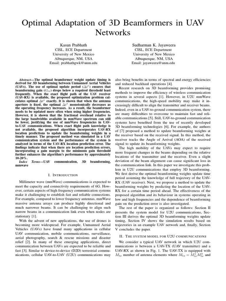 UAV Paper 2nd | PDF | Antenna (Radio) | Unmanned Aerial Vehicle