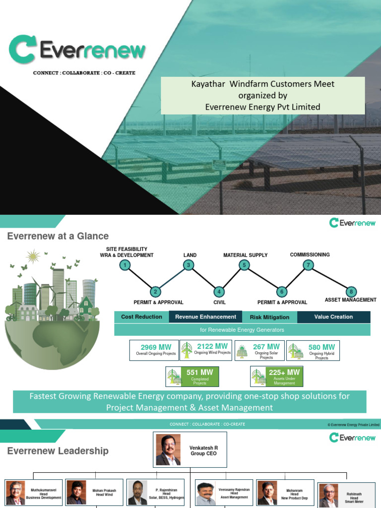 Kayathar Windfarm Customer Meeting Summary | PDF | Renewable Energy ...