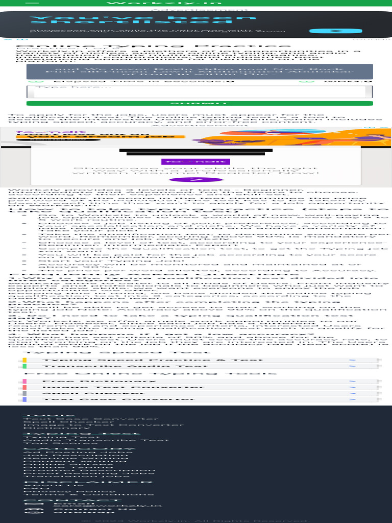 Online Typing Test Practice | PDF | Human Communication | Computing
