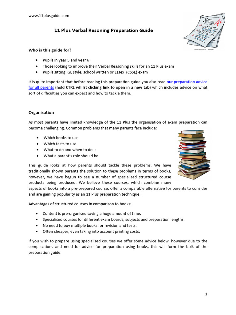 11 Plus Verbal Reasoning Preparation Guide | PDF | Vocabulary | Learning