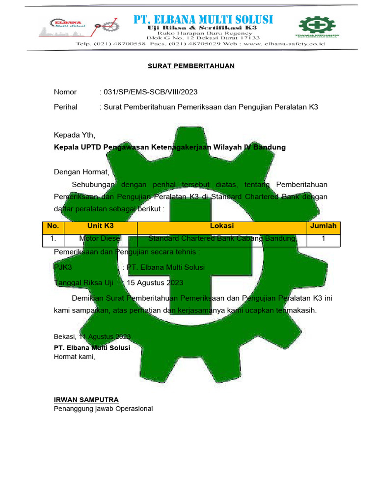 Pemberitahuan Riksa Uji Pdf