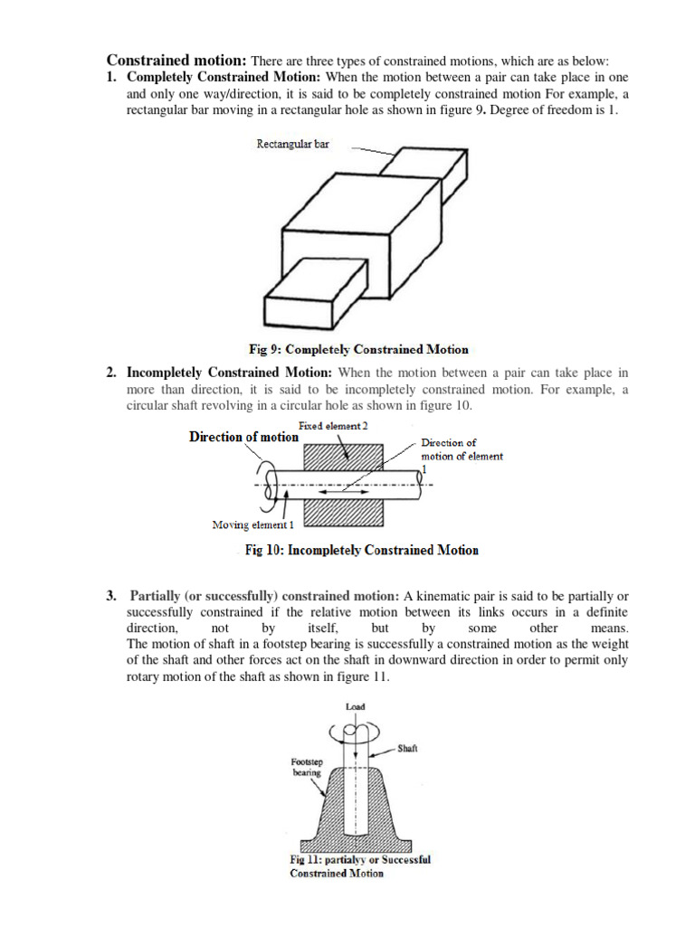 Types of Constrained Motion | PDF | Kinematics | Ellipse