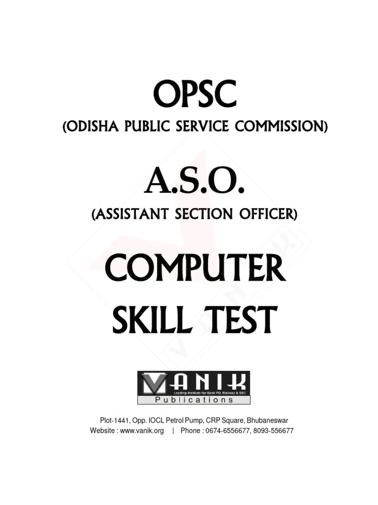Aso Computer Skill Test | Download Free PDF | Window (Computing ...