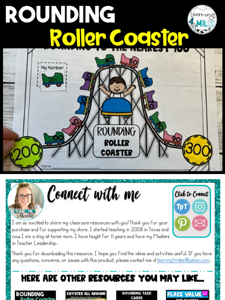 Rounding To The Nearest 100 Rollercoaster Preview | PDF