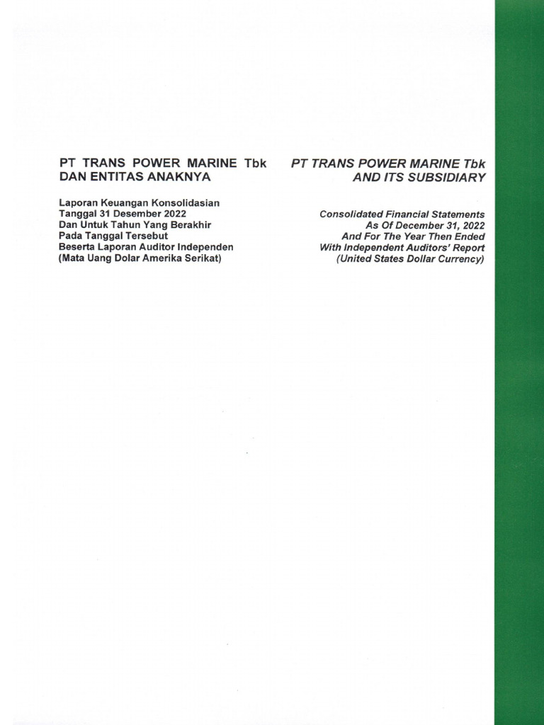 LK TPM 31 Des 2022 | PDF | Audit | Financial Audit