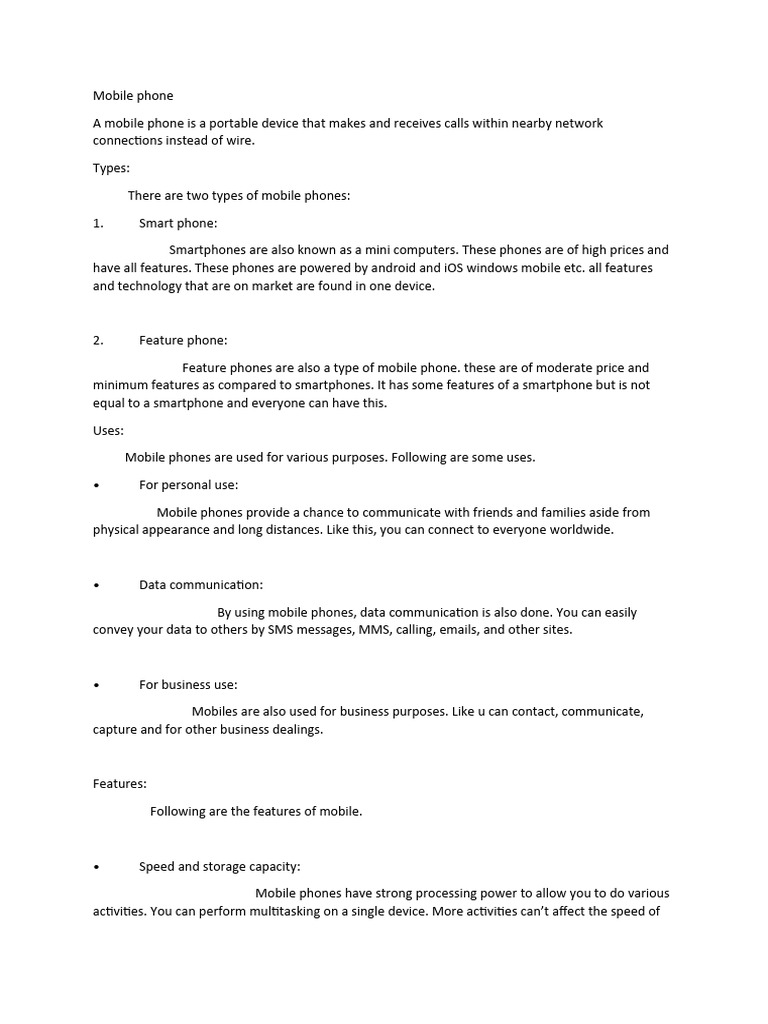 Mobile Phone... | PDF | Smartphone | Telephone