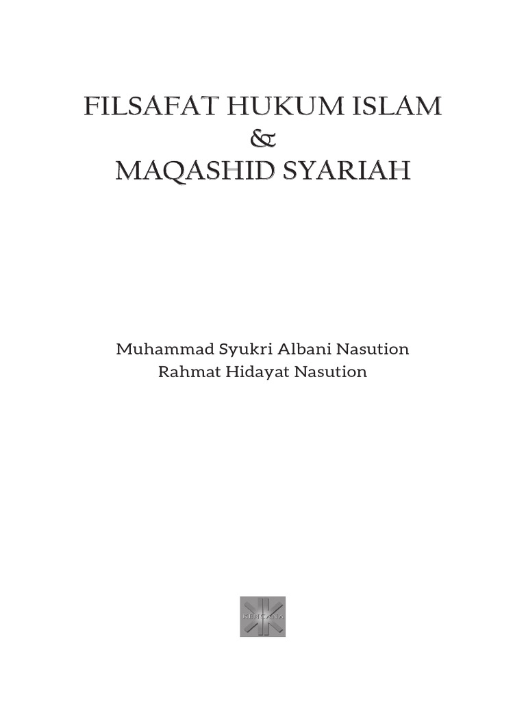 DUMMY Filsafat Hukum Islam & MAQASHID SYARIAH | PDF