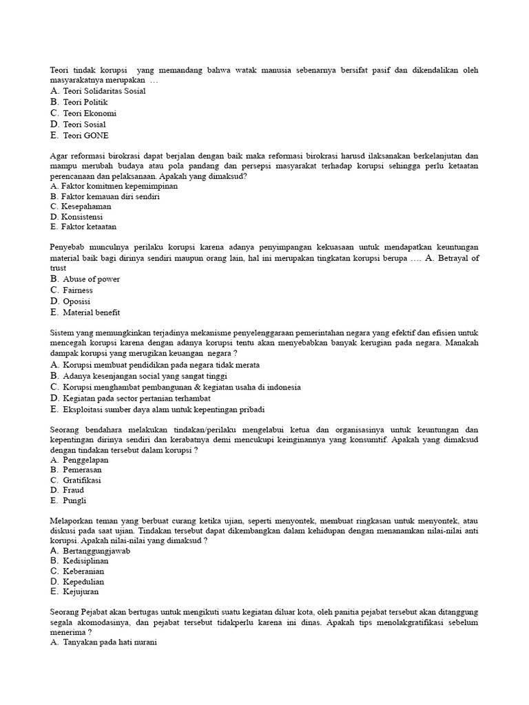 Latihan Soal Pbak | PDF