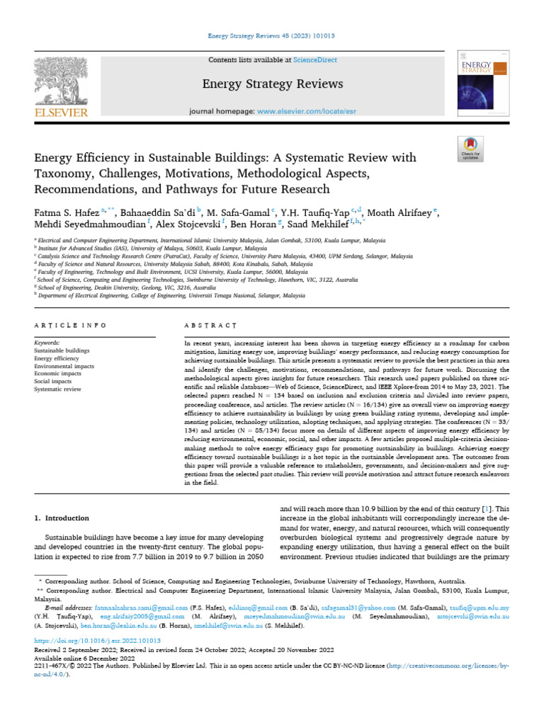 Energy Strategy Reviews | PDF | Green Building | Efficient Energy Use