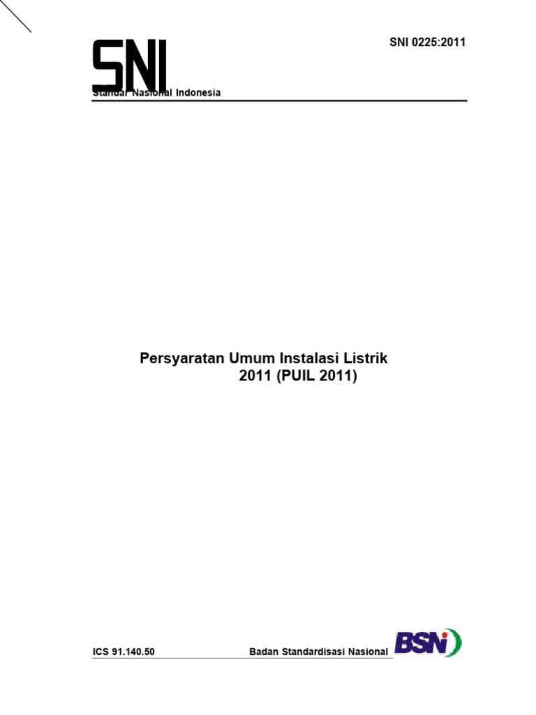 PUIL 2011 - Electric Install Reguation 283 INDONESIA | PDF