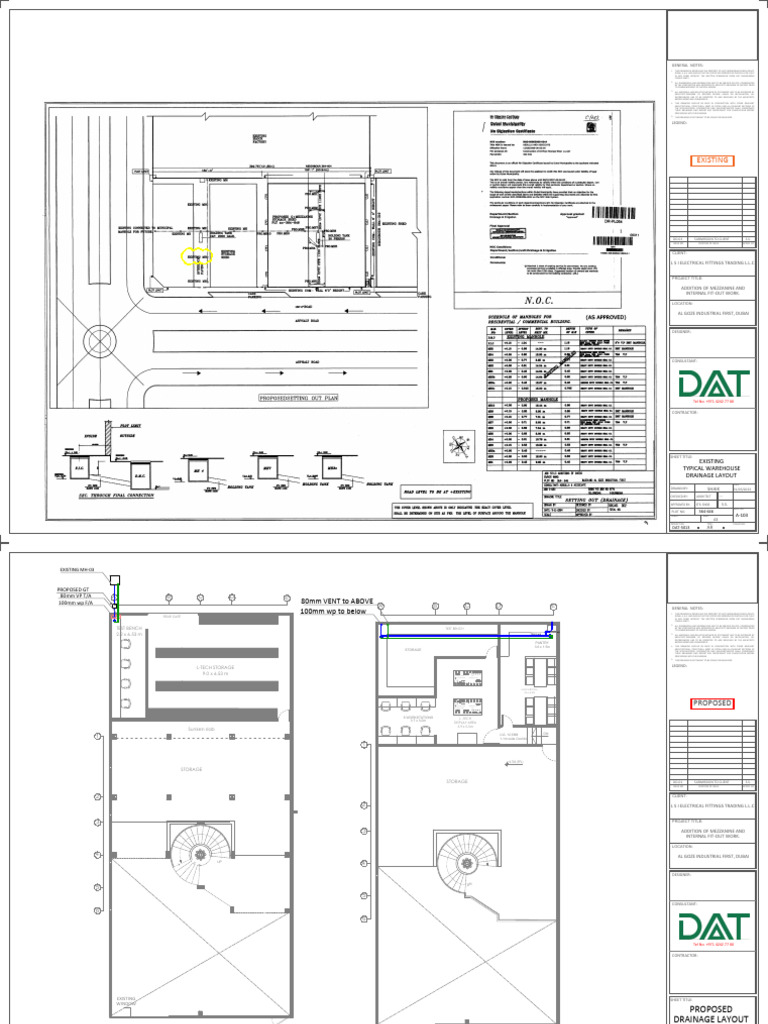 Warehouse Drainage Layout Plan | PDF | Architect | Physical Sciences