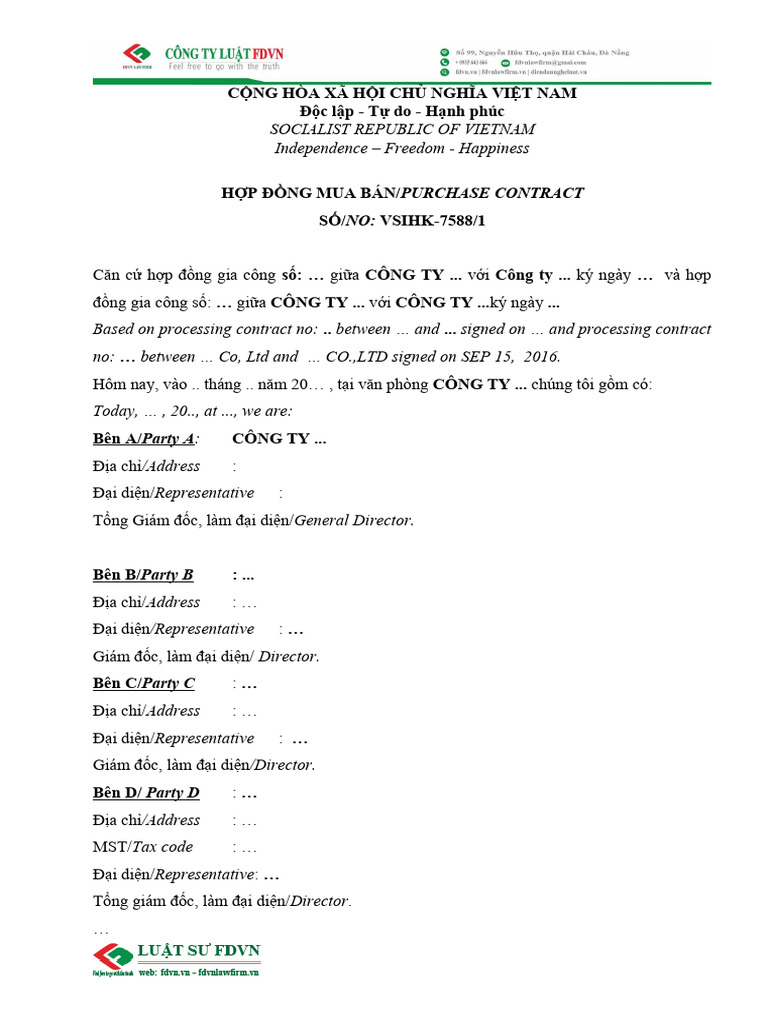 On Site Import Export Contract Pdf 