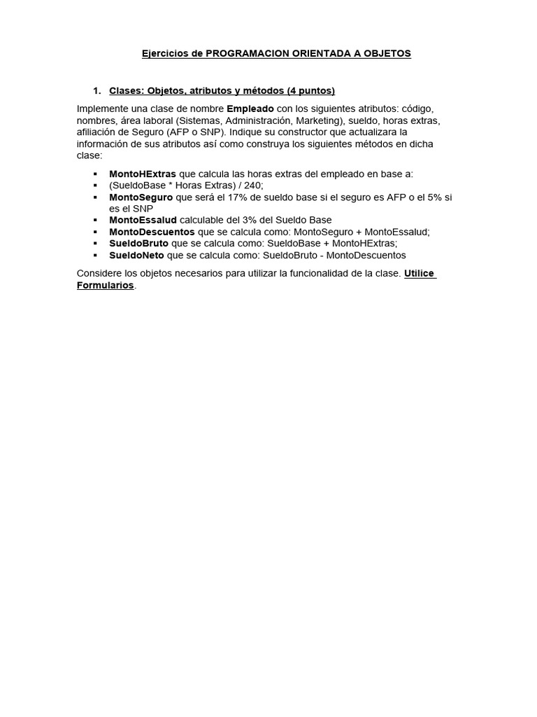 S05 s1 EjerciciosPC01 | PDF | Herencia (Programación Orientada a Objetos) | Constructor ...