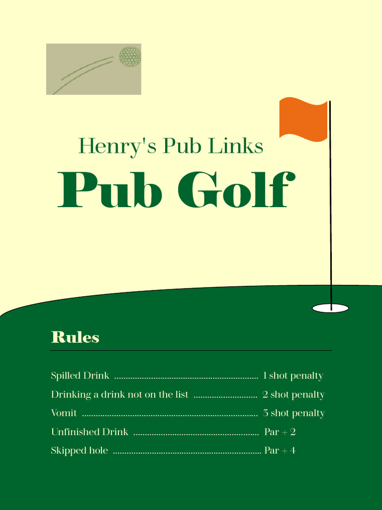 Pub Golf Score Card PDF | PDF