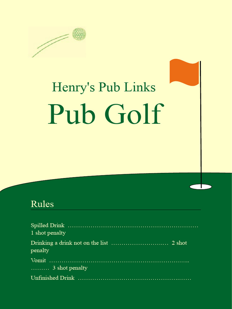 Pub Golf Score Card | PDF