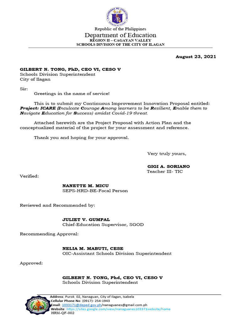 Ci Template Innovation Project Icare For Nes | PDF