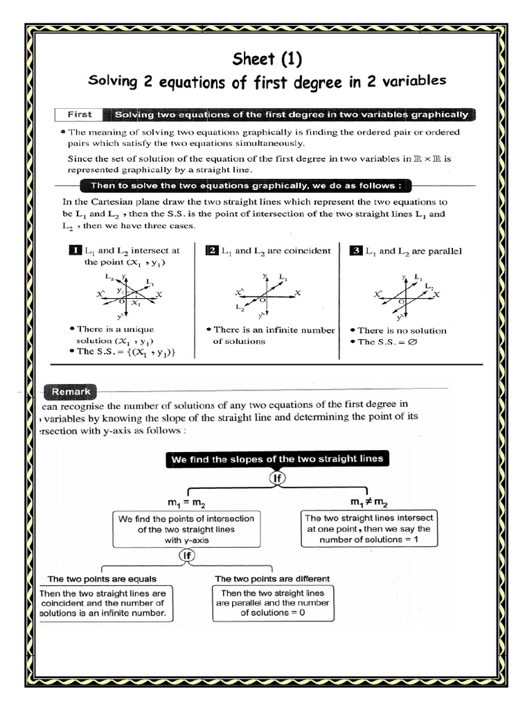 Booklet 3 Prep 2 Term Algebra | PDF
