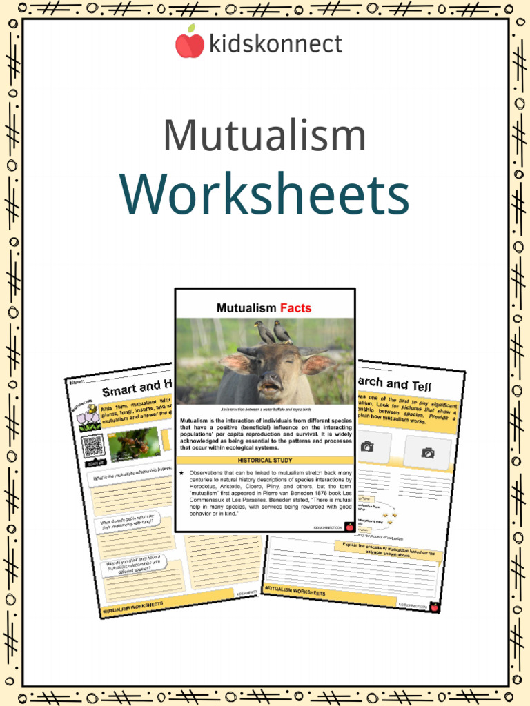 Mutualism Worksheets Sample | PDF | Symbiosis | Plants
