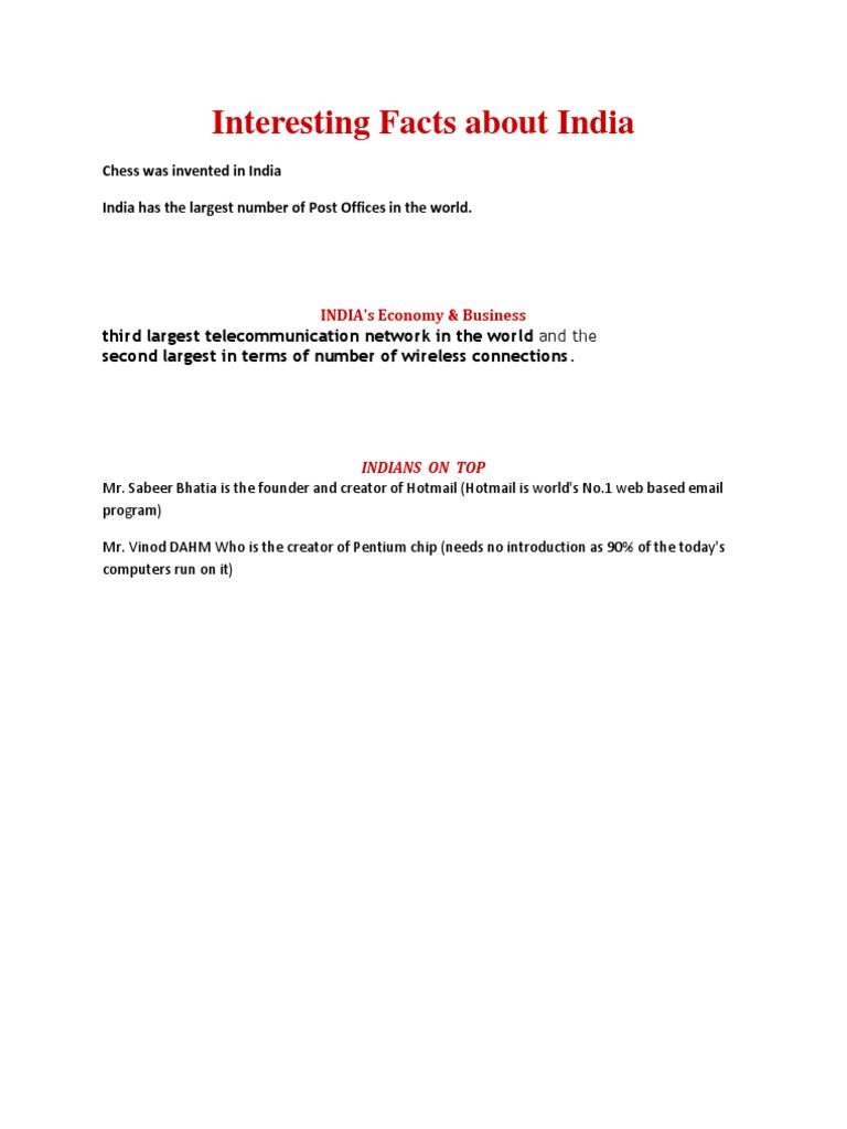 Indian Facts | PDF