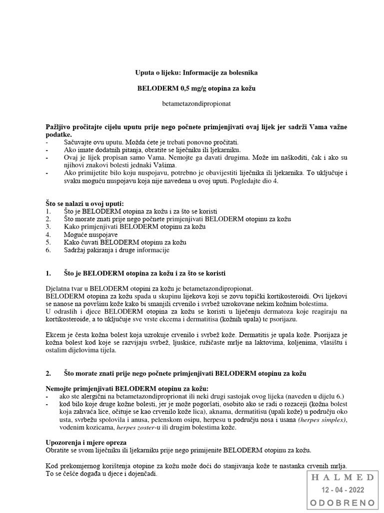 Beloderm PIL 2 | PDF