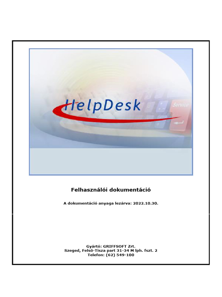 HelpDesk Felhasználói | PDF