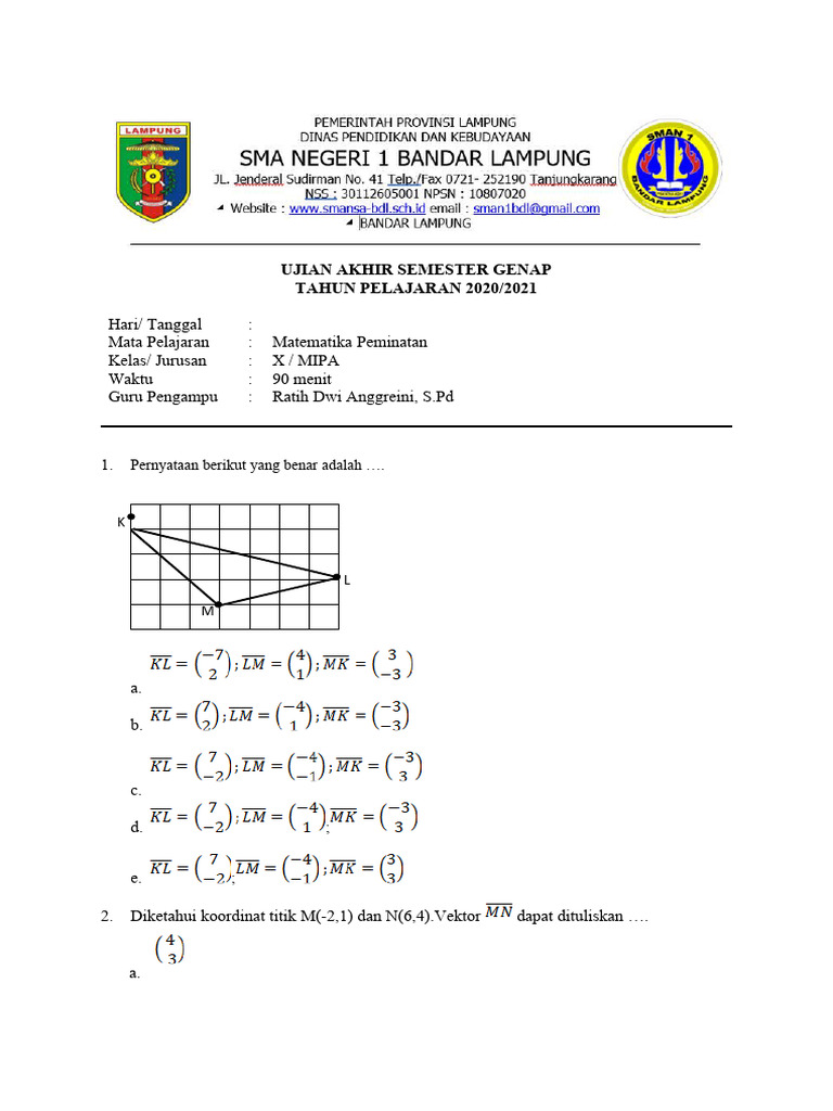 Soal PTS Minat Genap F | PDF | Metode & Bahan Ajar