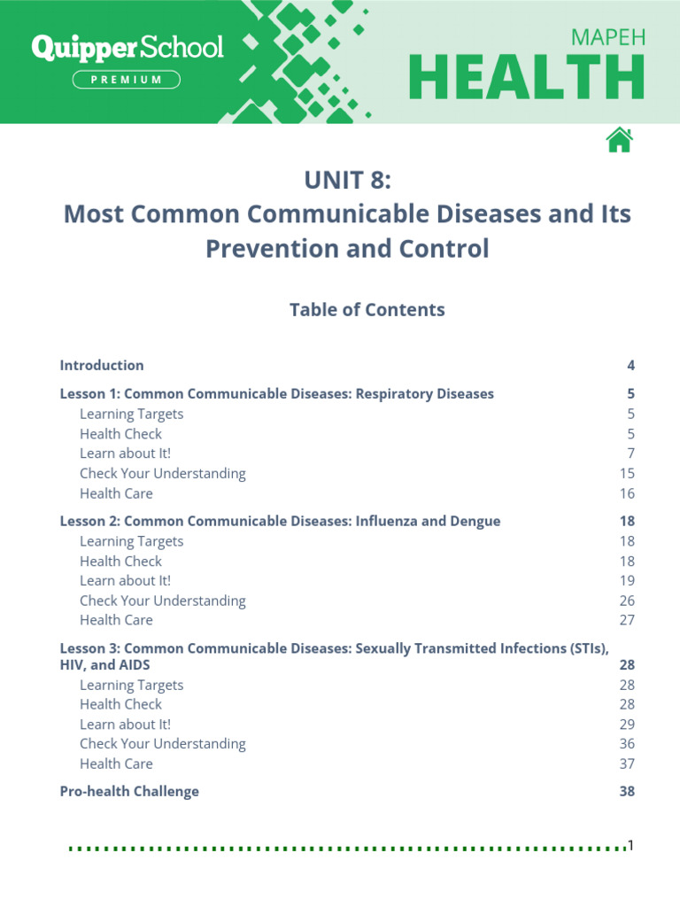 Final - Health 8.8 - Most Common Communicable Diseases and Its ...