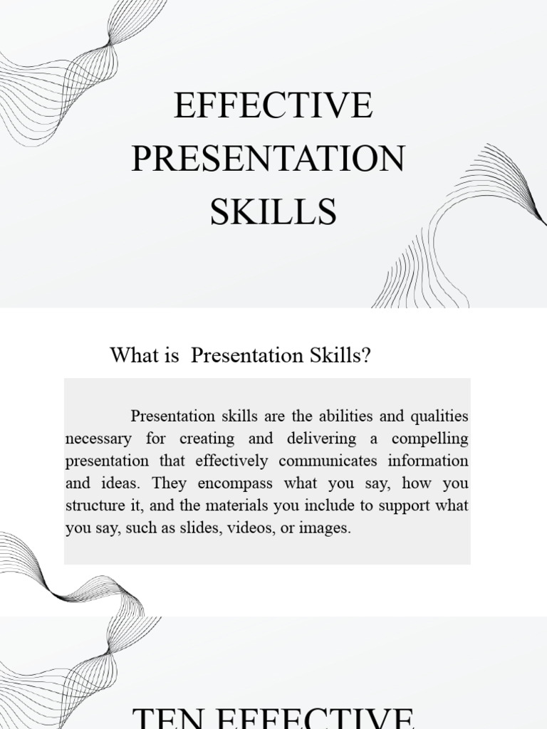 Effective Presentation Skills | PDF | Body Language | Psychological ...