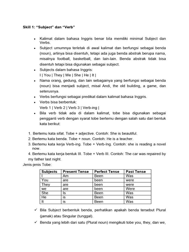 Skill 1 2 Bahasa Inggris | PDF