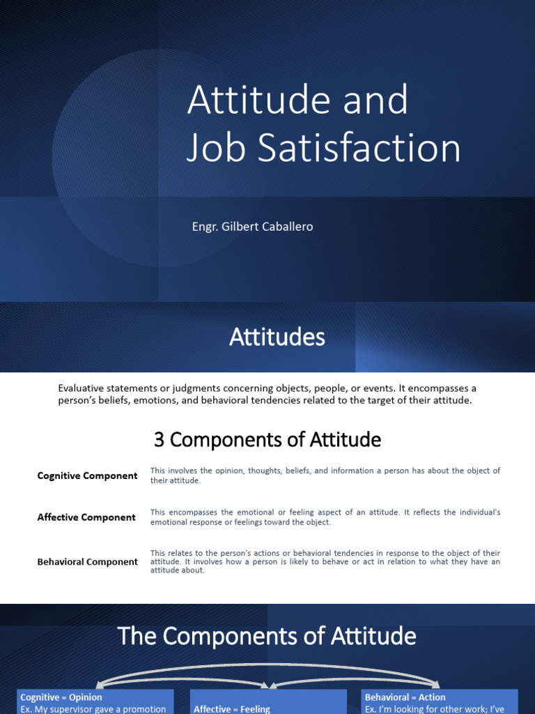 Lecture 2 Attitude and Job Satisfaction | PDF | Attitude (Psychology ... Lecture 2 Attitude and Job Satisfaction | PDF | Attitude (Psychology ...