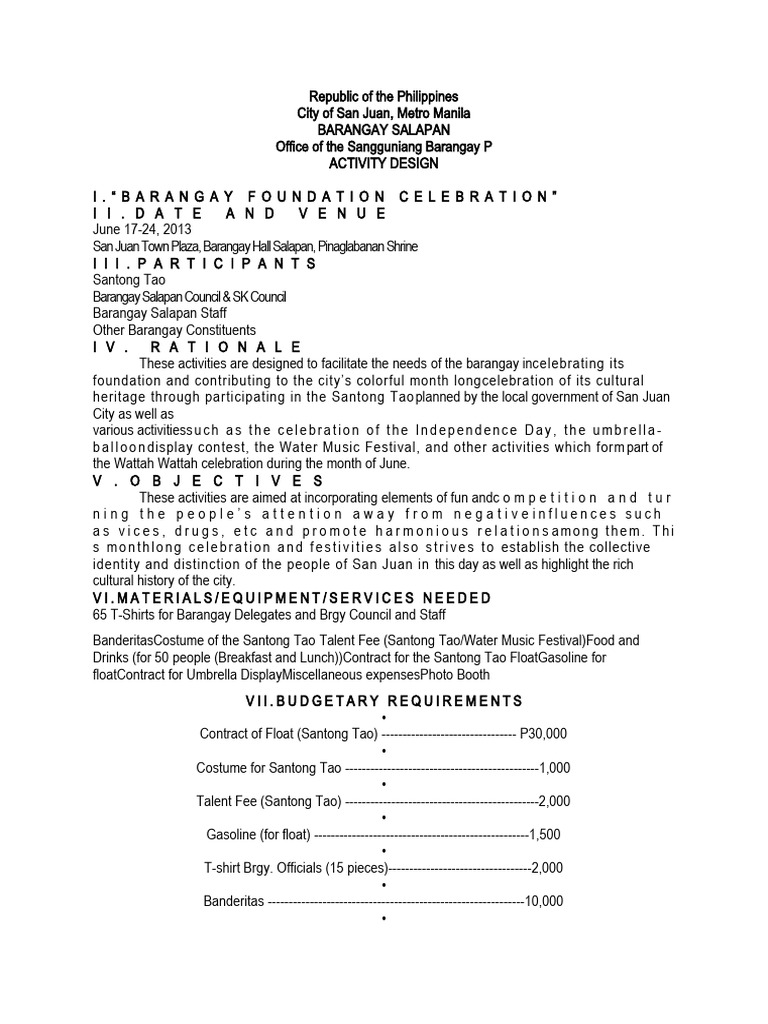 Fiesta Activity Design | PDF