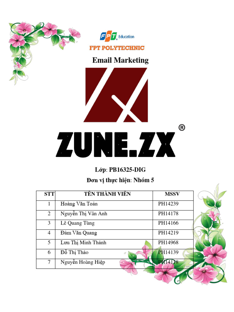 Zune - ZX Email MKT | PDF