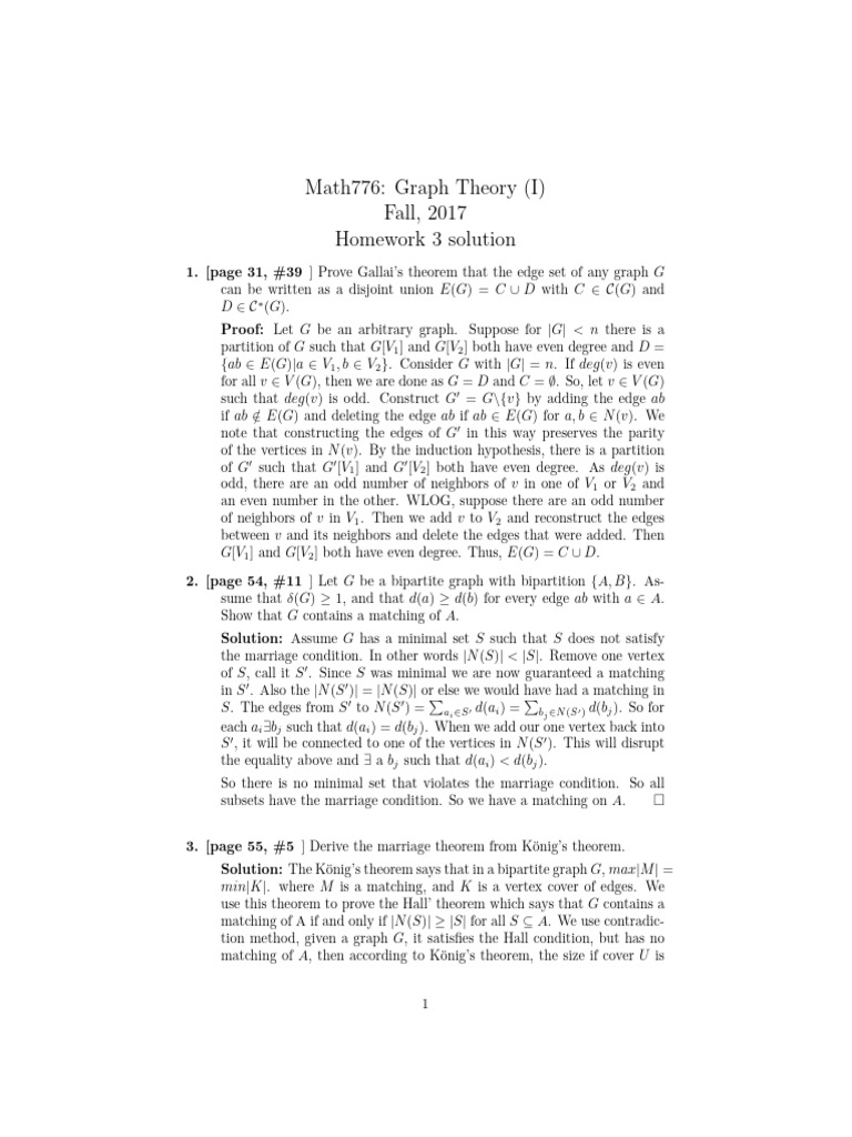 Homework3 Sol | PDF | Combinatorics | Mathematical Analysis