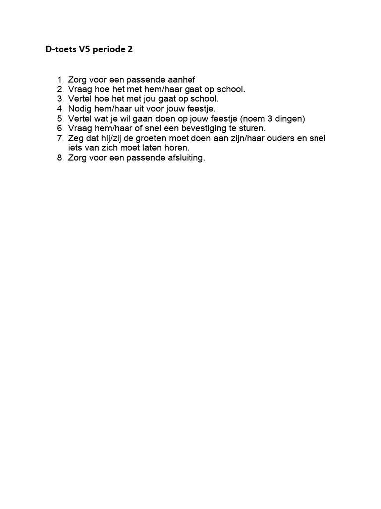 D Toets V5 | PDF