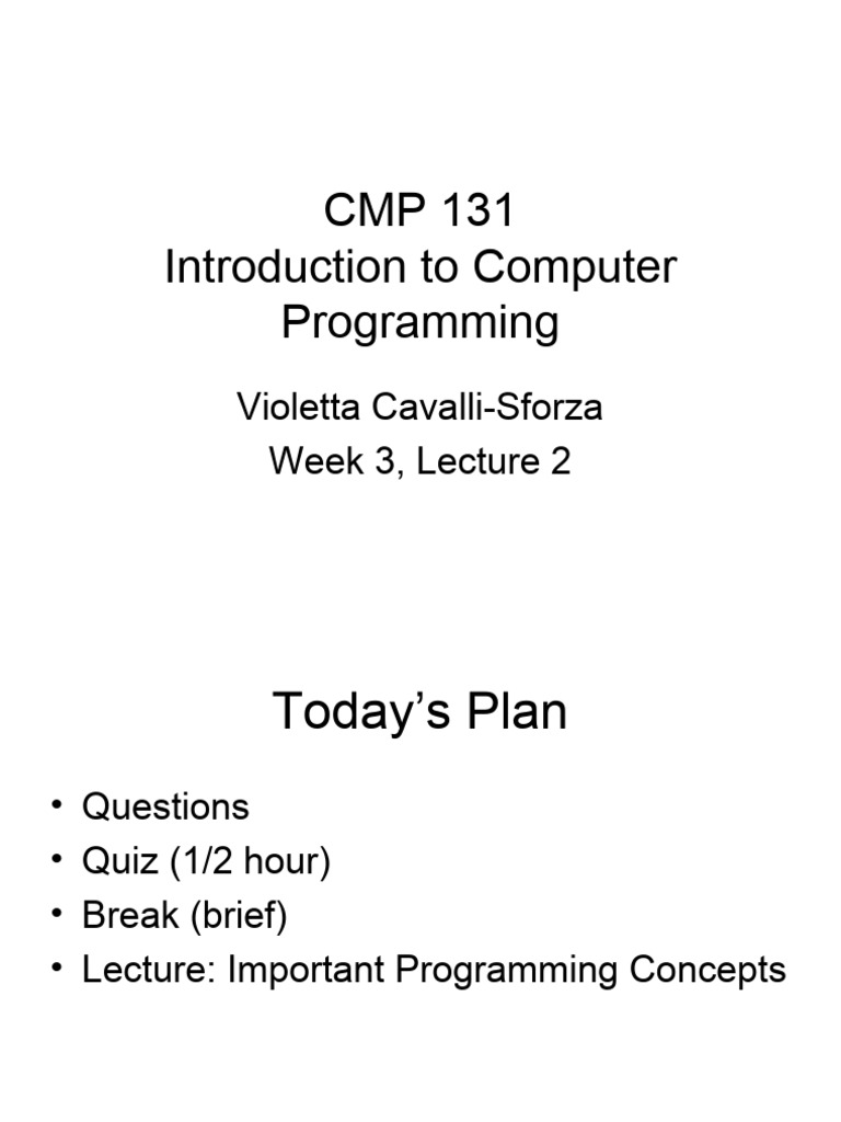 Week3 2 Pdf Control Flow Computer Programming 