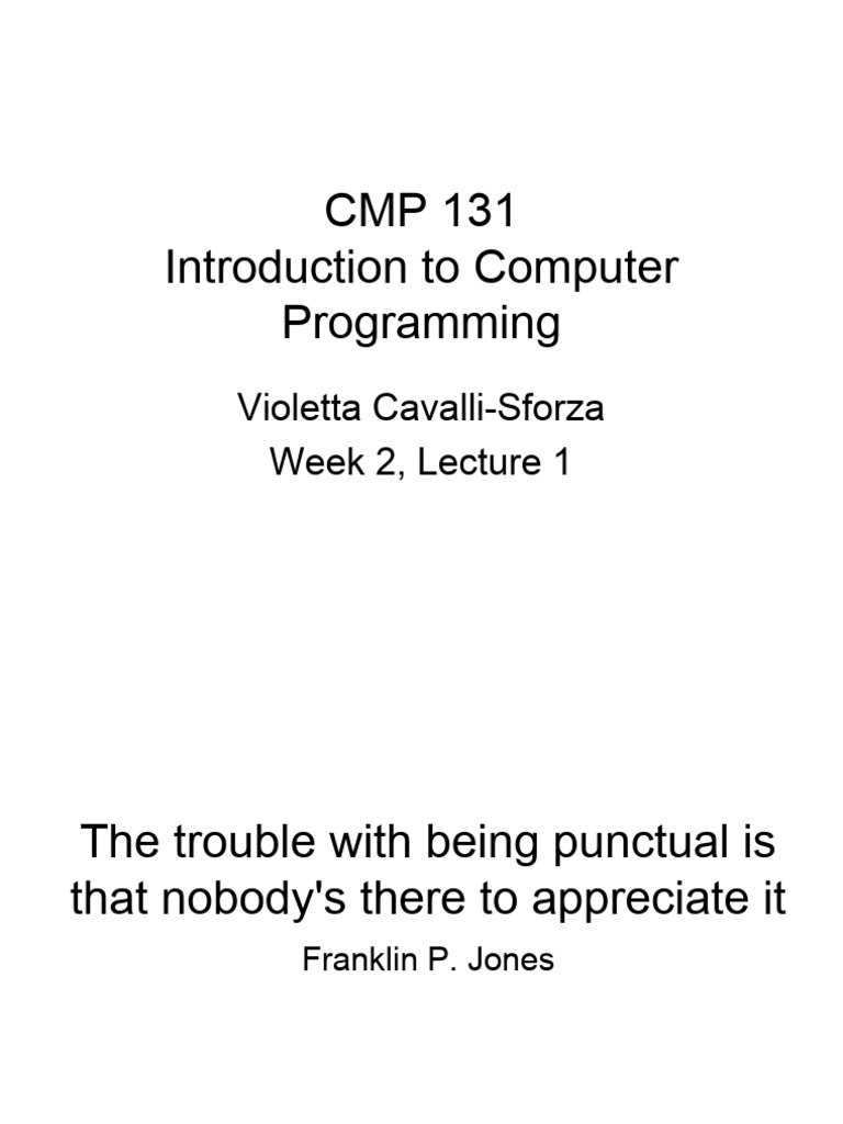 Week2 1 | PDF | Programming | Computer Program