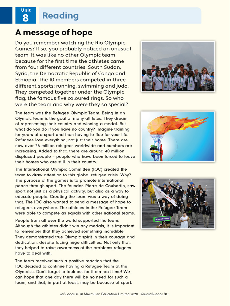 L4 B1PLUS Accessible Reading Worksheets U8 | PDF