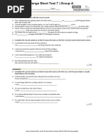 Focus 3 Unit 1 Test Odpowiedzi Grupa A I B | PDF