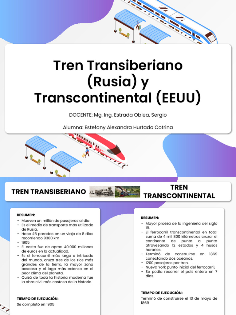 Hoja De Trabajo Sobre El Mapa Del Ferrocarril Transcontinental El