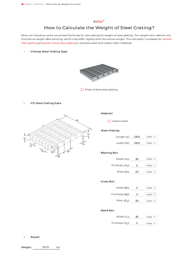 Steel Grating Weight | PDF | Steel | Stainless Steel