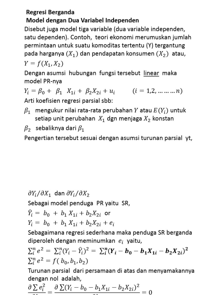 Regrsi Berganda | PDF | Metode & Bahan Ajar | Kesehatan Holistik