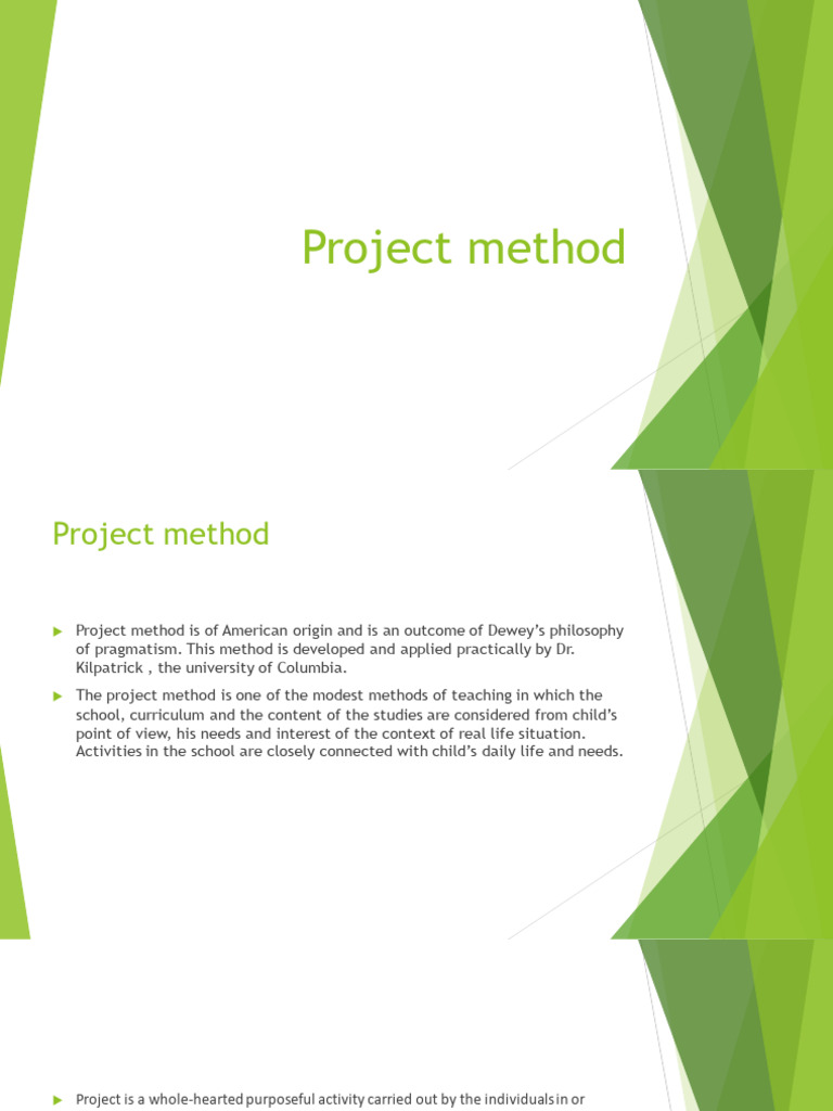 Project Method | PDF | Learning | Teachers