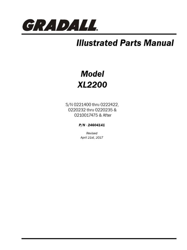 N XL2200 Gradall Parts 4-17 | PDF | Screw | Manufactured Goods