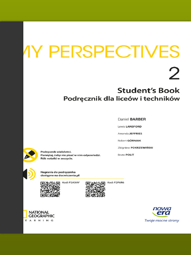 Język Angielski. My Perspectives 2 Student's Book | PDF